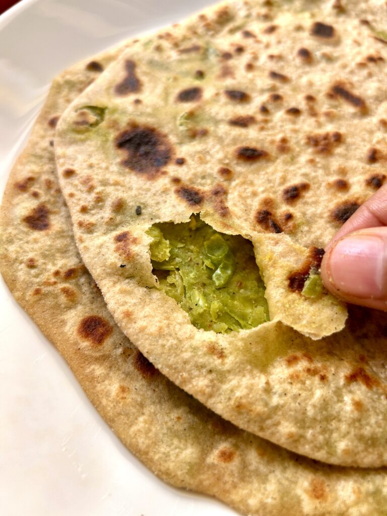 Peas Paratha - Simple paratha with fresh peas | Make Potato